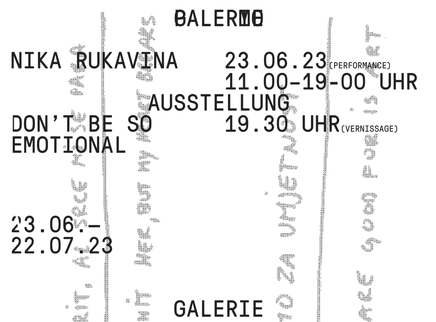 Performance und Vernissage von Nika Rukavina in der Palermo Galerie Stuttgart am 23. Juni 2023 ...